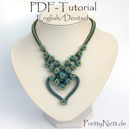 Beading Pattern Beading Tutorial for Necklace lady - Etsy