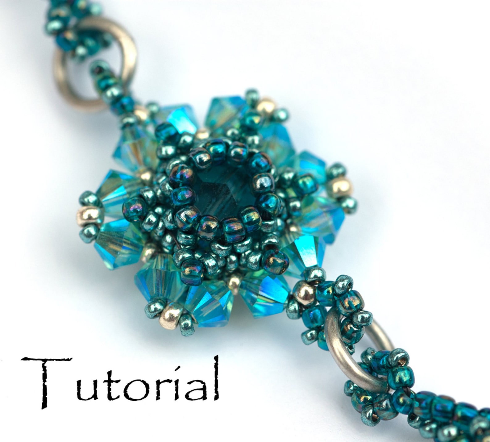 Beading Pattern 2 in 1 Beading Tutorial Earring Pendant ahoi and sea Flower - Etsy