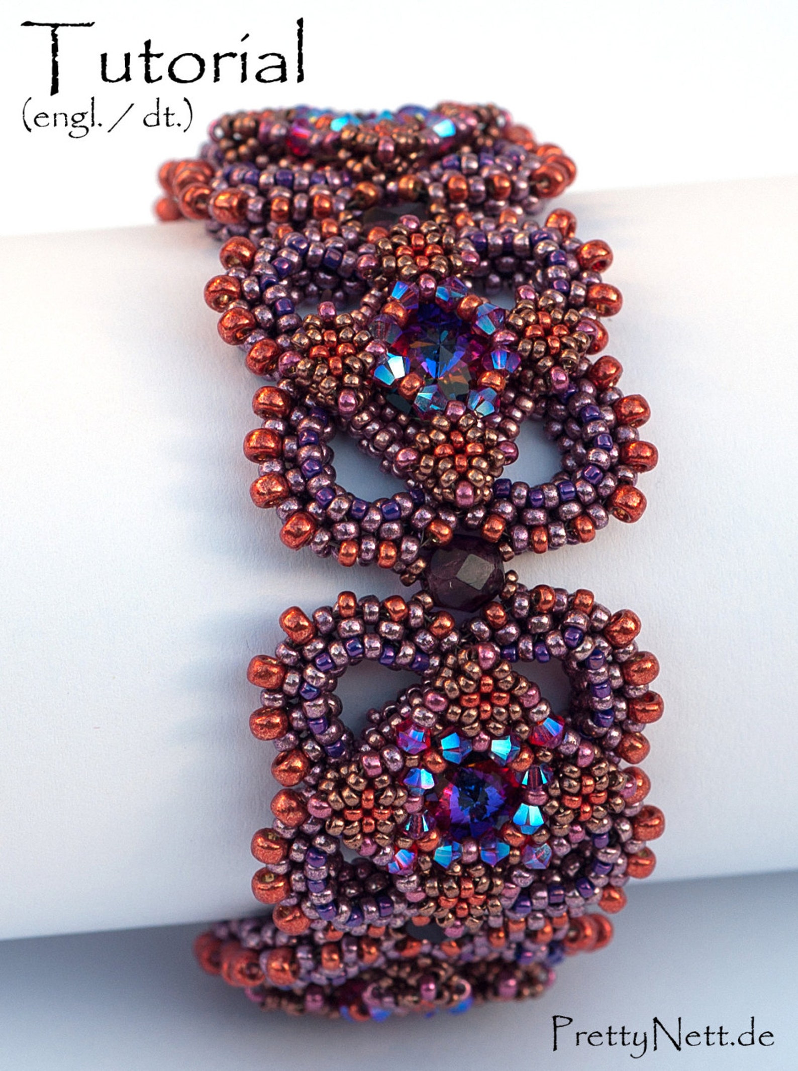Beading Pattern - Beading Tutorial for Bracelet "carré Renaissance" - Etsy