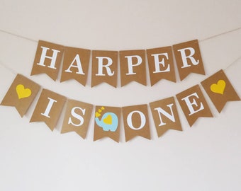 Blue Elephant Banner - Etsy