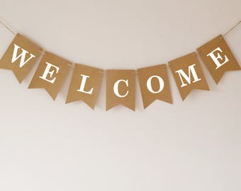 Welcome bunting | Etsy