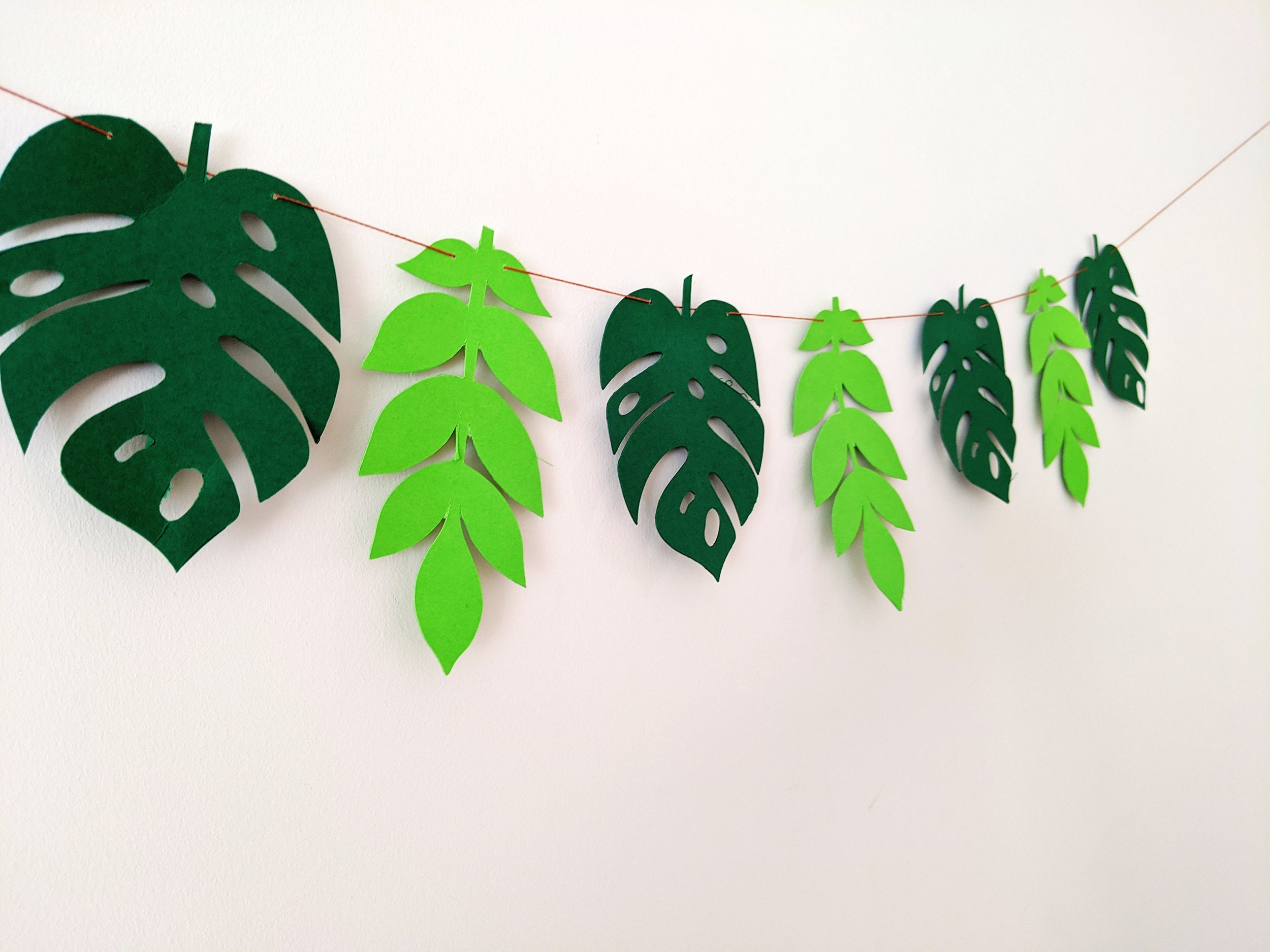 Monkey Leaf Garland for Tropical Jungle Safari Forest | Etsy