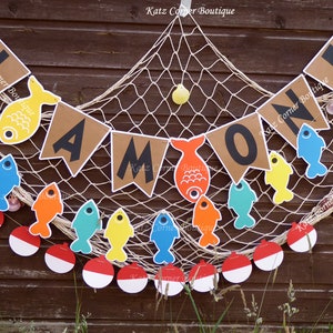 The Big One Fishing Birthday Personalised Bunting Gone - Etsy