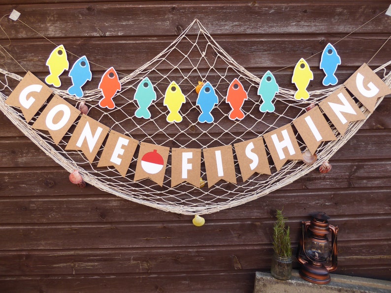 Gone Fishing Banner the Big One Fishing Birthday Fishing | Etsy