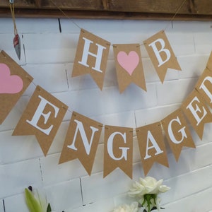 Engagement Bunting With Initials for Engagement Celebration - Etsy