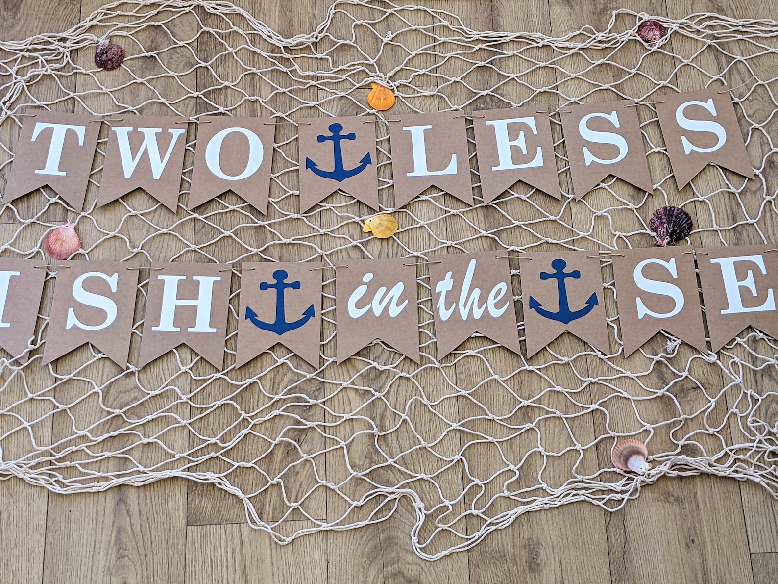 Two Less Fish in the Sea Bunting, Ocean Nautical Themed Wedding ...