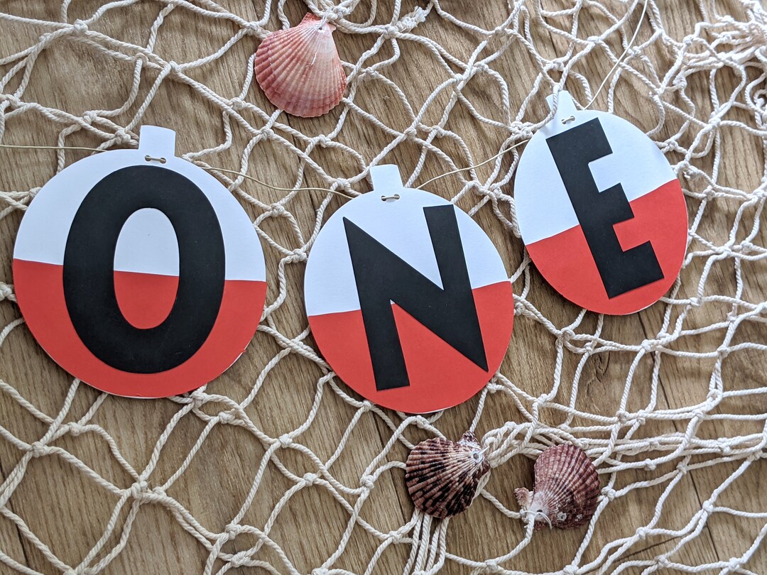 Fishing Bobber Banner, Big One Fishing Birthday, 1st Birthday High ...