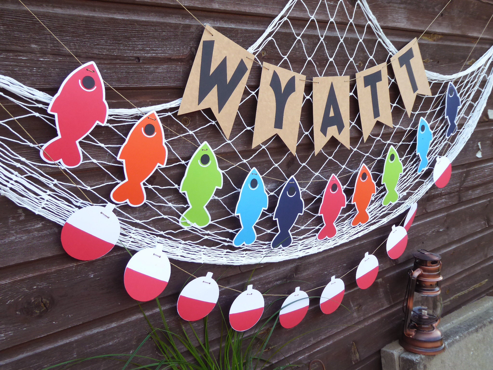 Fishing Party Banner Personalised the Big One Birthday Gone - Etsy