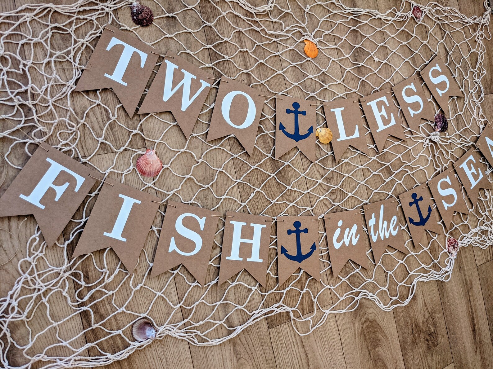 Two Less Fish in the Sea Bunting, Ocean Nautical Themed Wedding ...