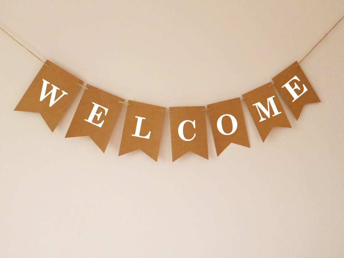 Welcome Bunting Banner Wedding Decor Party Decor Baby | Etsy