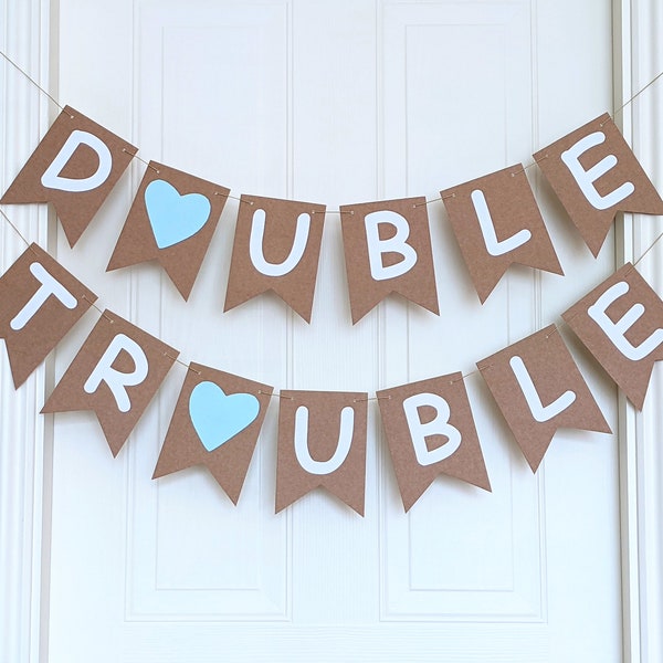 Double the Trouble Birthday Party - Etsy