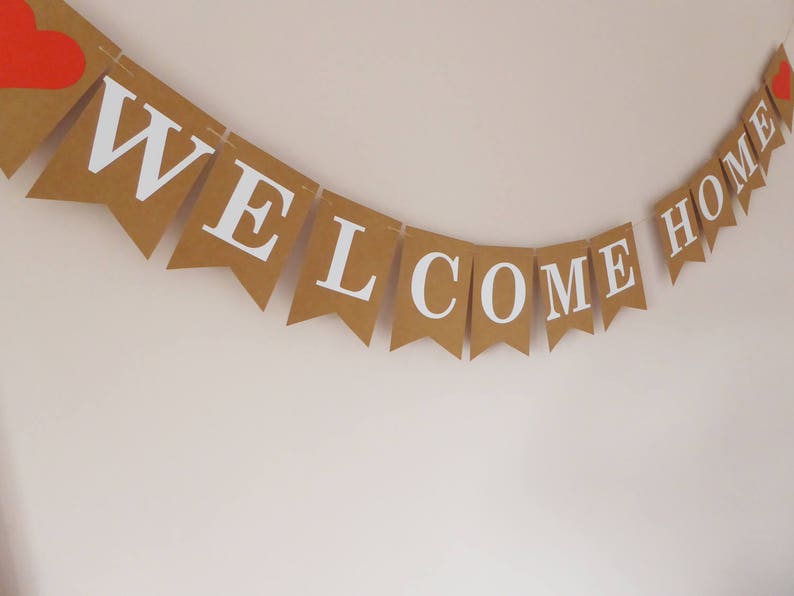 Welcome Home Bunting Banner Sign Homecoming Party | Etsy UK