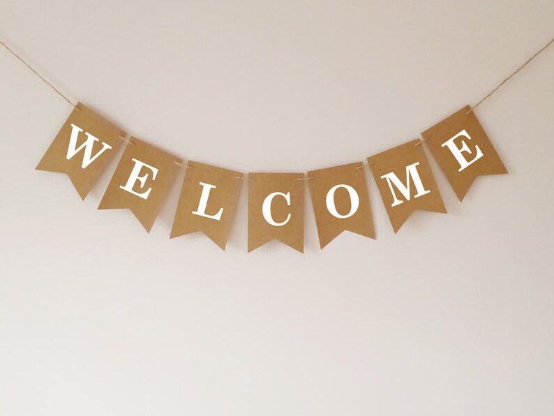 Welcome Bunting Banner Wedding Decor Party Decor Baby - Etsy UK