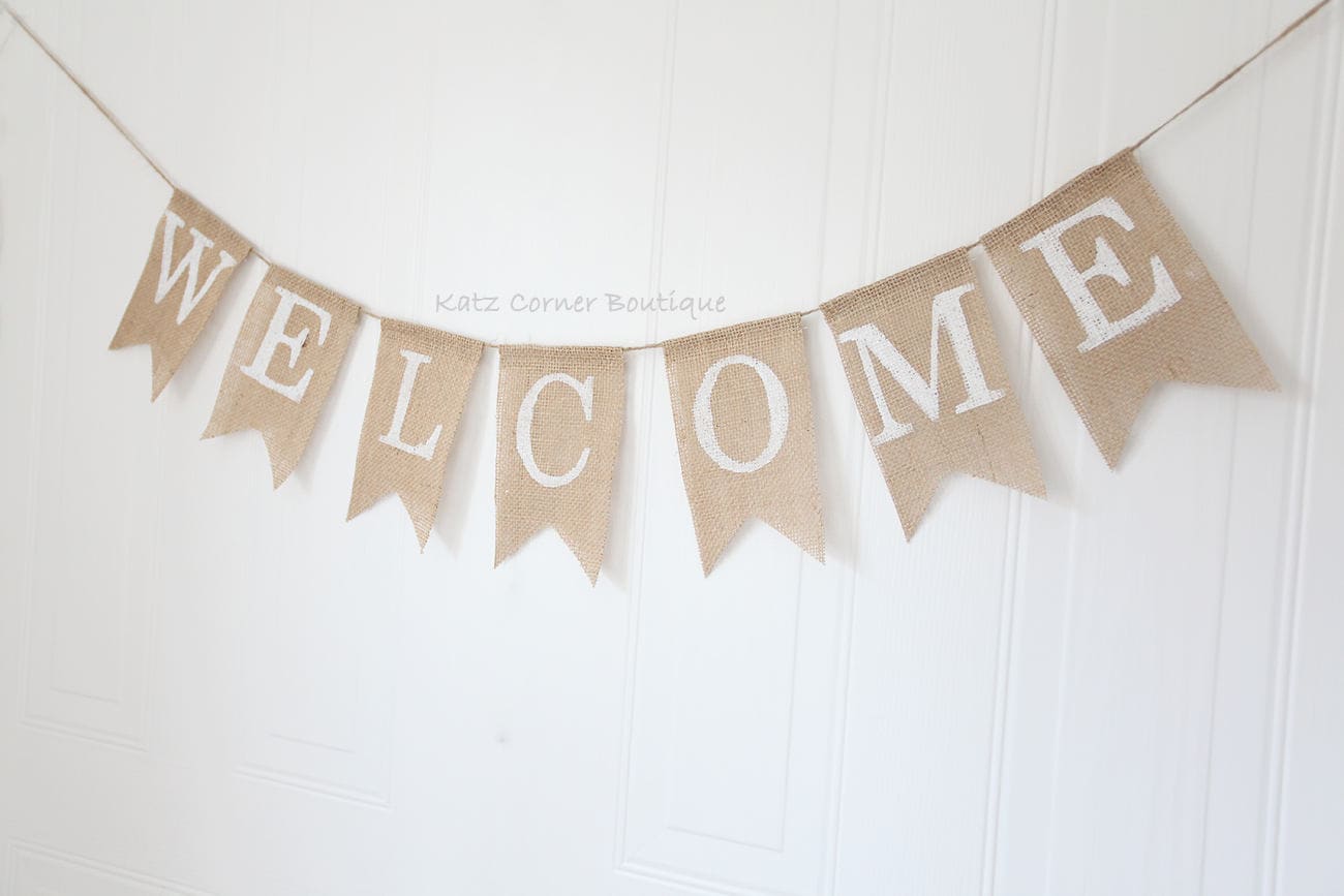 Welcome Bunting Banner Wedding Decor Party Decor Baby | Etsy