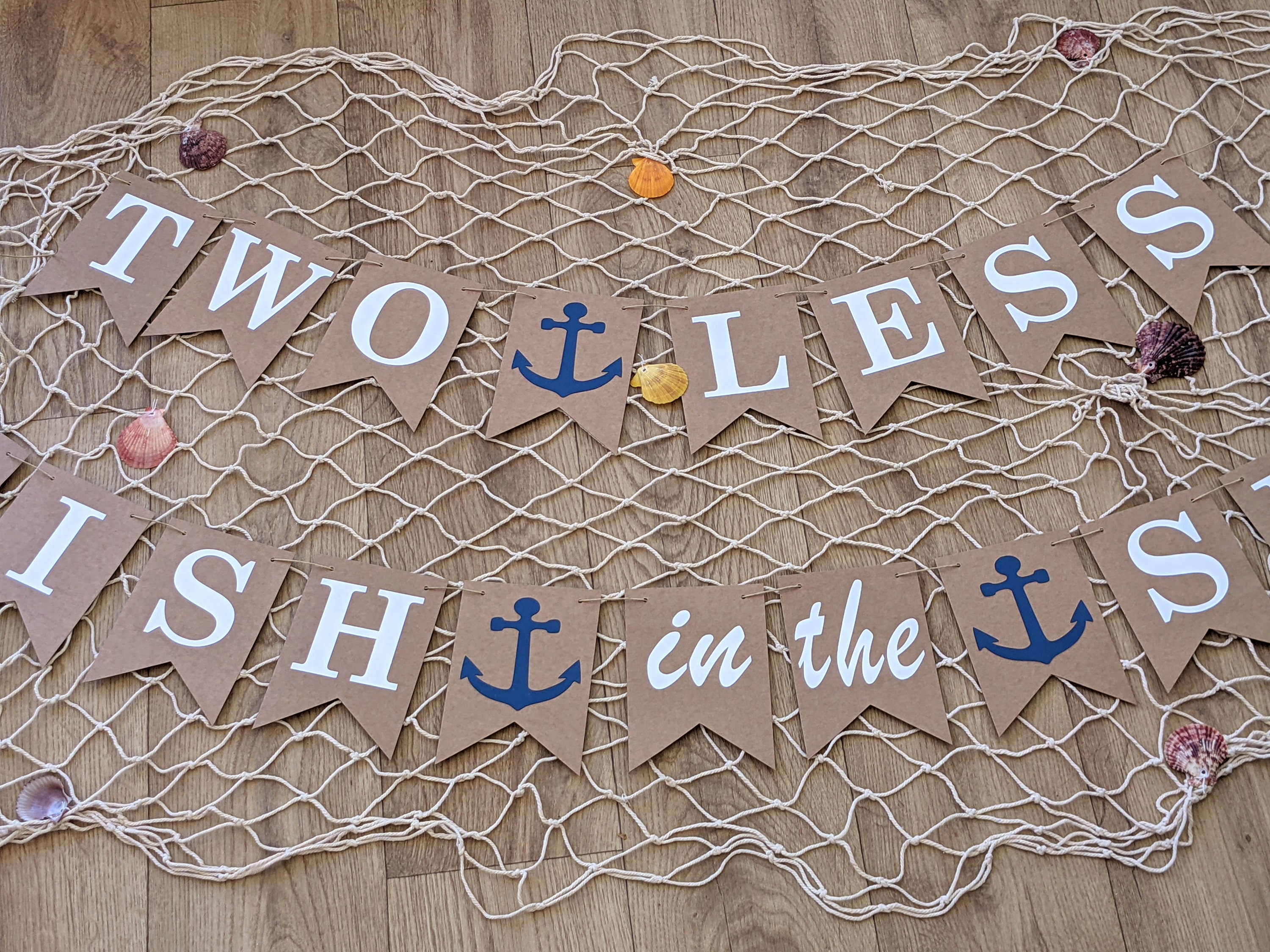 Two Less Fish in the Sea Bunting, Ocean Nautical Themed Wedding ...
