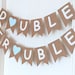 Double Trouble Banner for Twins Baby Shower, Mama to Be, Twin Boys ...
