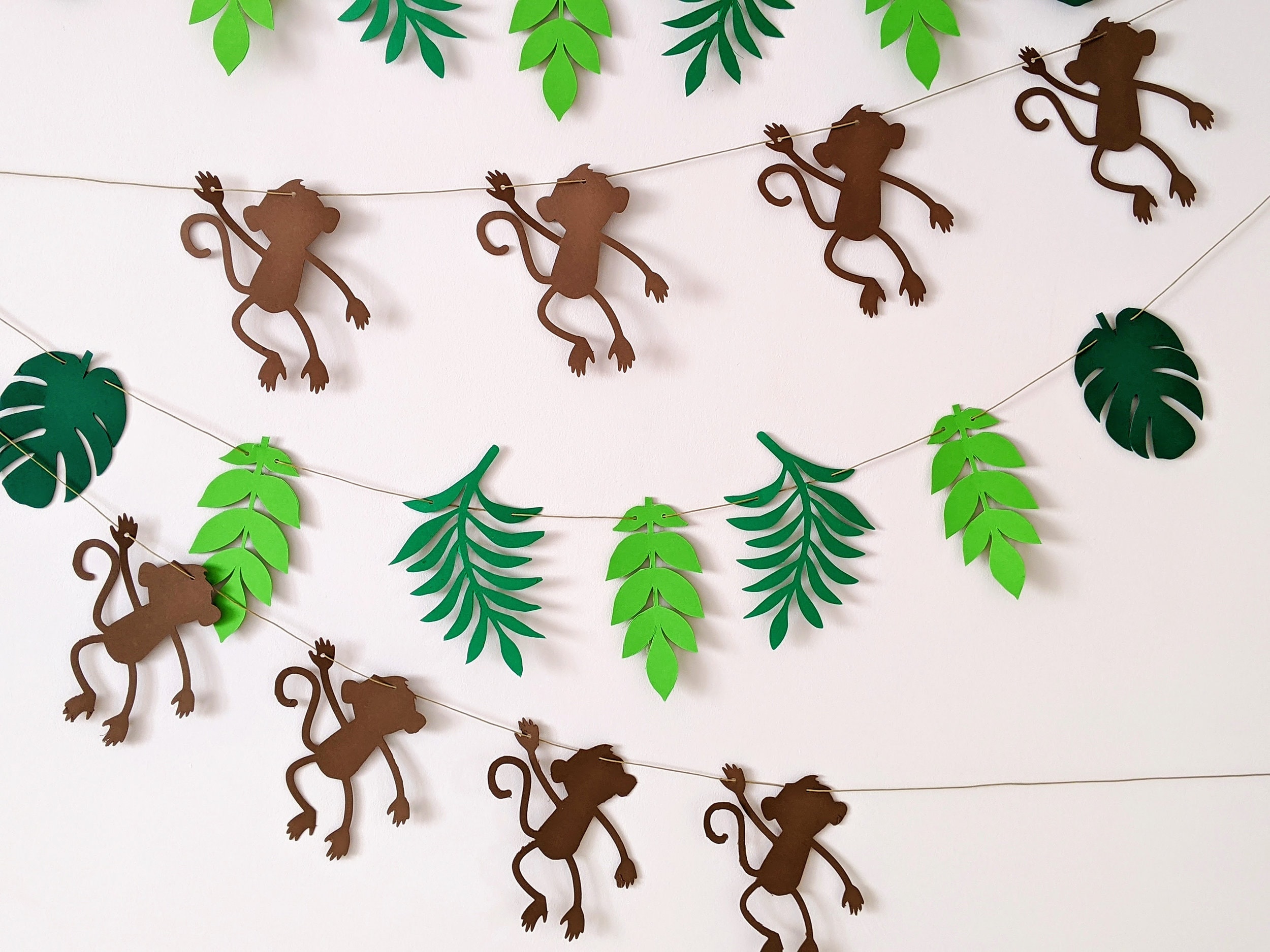 Monkey Leaf Garland for Tropical Jungle Safari Forest | Etsy