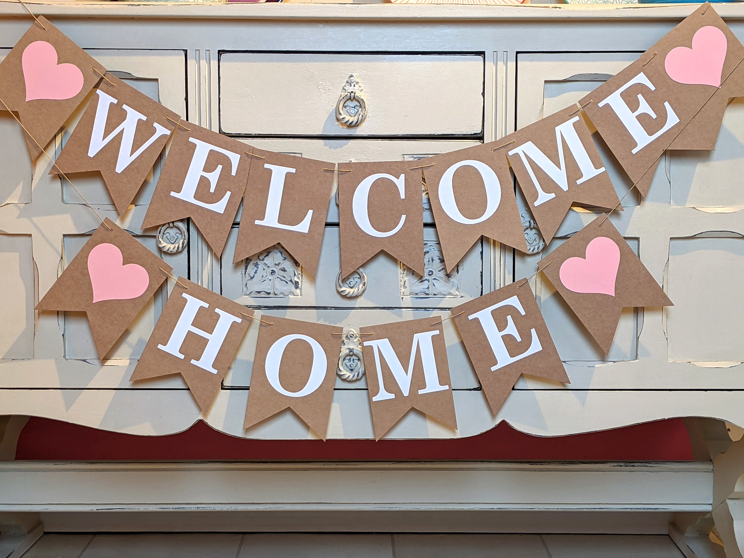 Welcome Home Bunting Banner Sign Newborn Baby Newlyweds - Etsy Australia