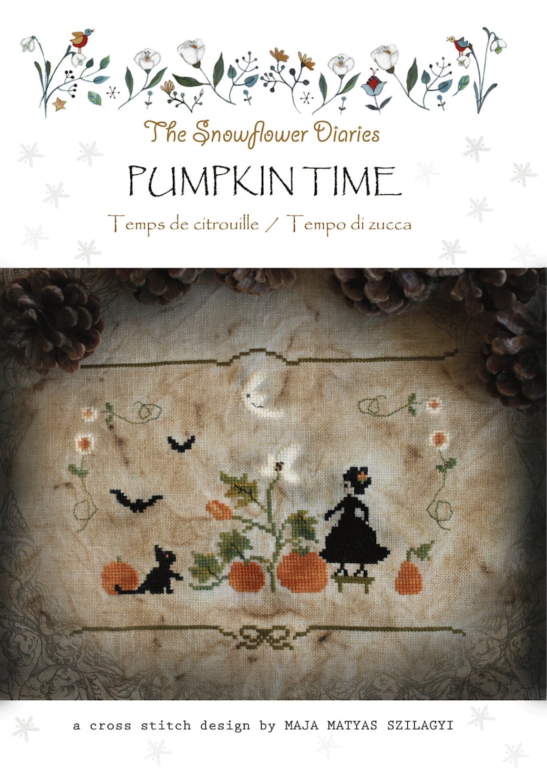 PUMPKIN TIME - Witch, Spooky, Cross Stitch Pattern, Instant Download ...