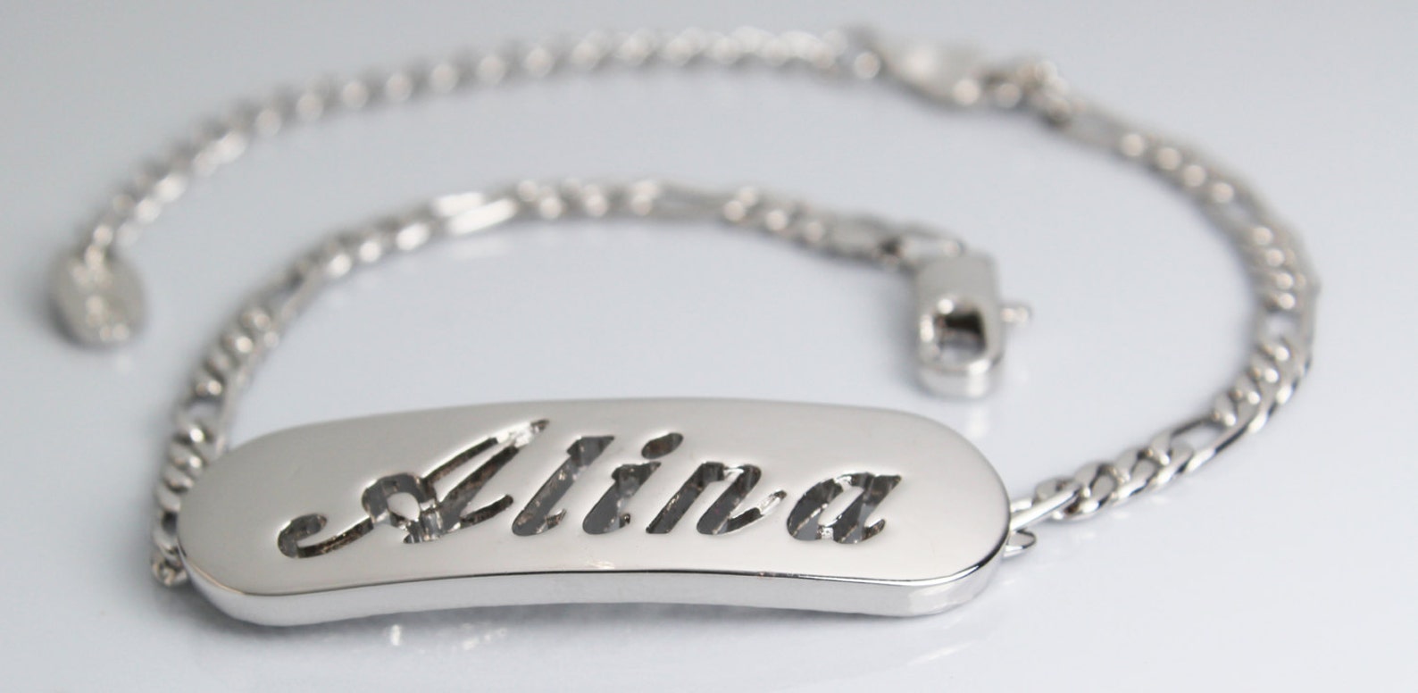 ALINA Name Necklace & Name Bracelet Jewellery Set 18K Gold | Etsy