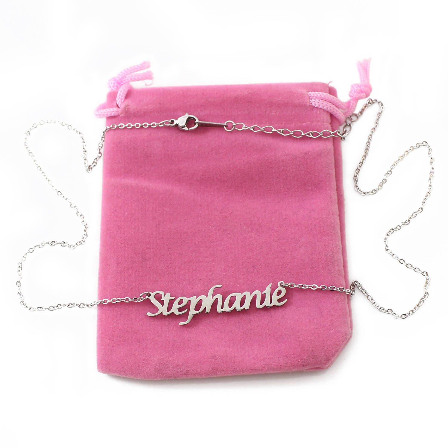 Stephanie Name Necklace Personalized Name Necklace Custom Jewelry ...