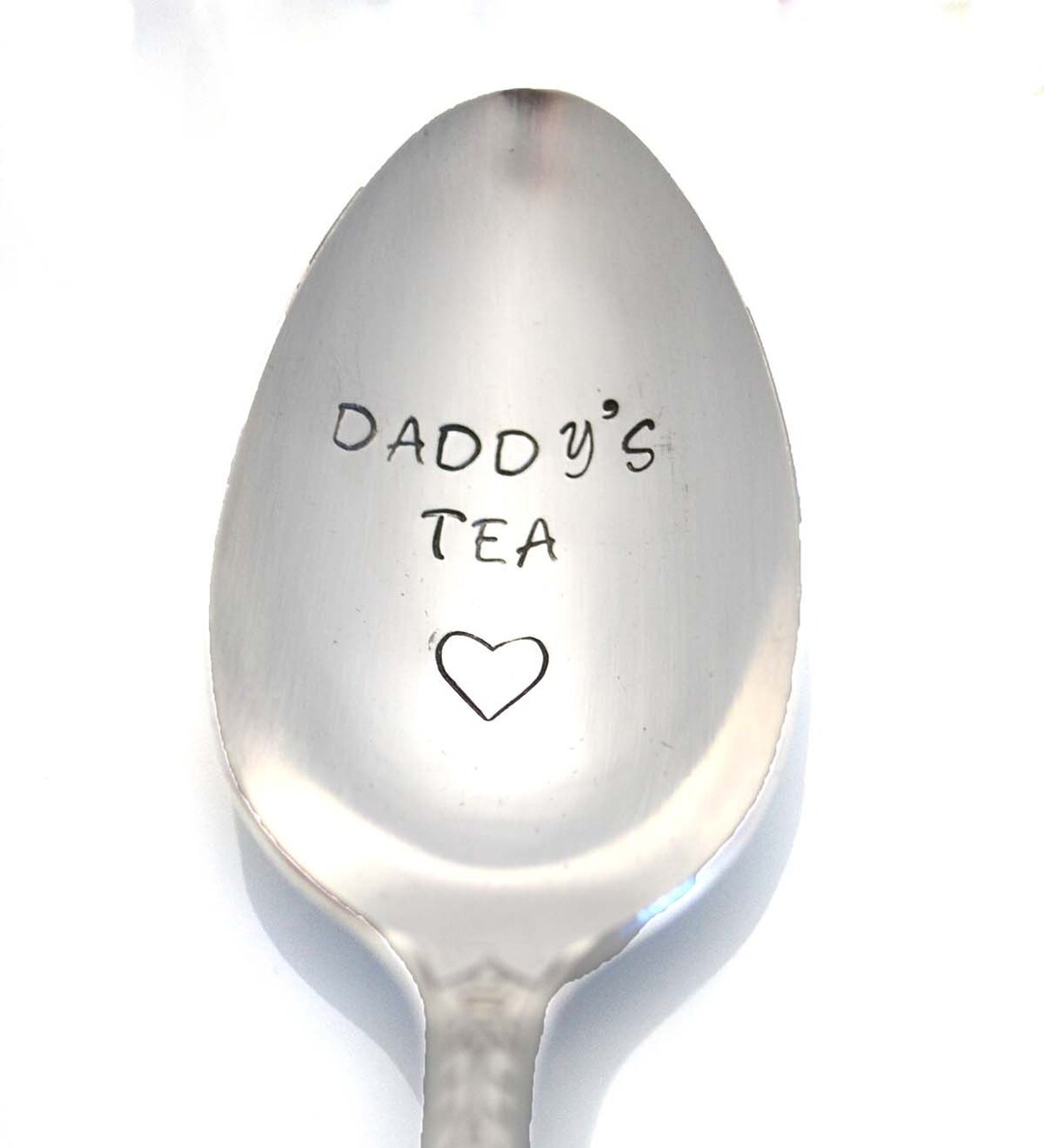 Hand Stamped Vintage Silverware Teaspoon: Daddy's Tea Gift - Etsy