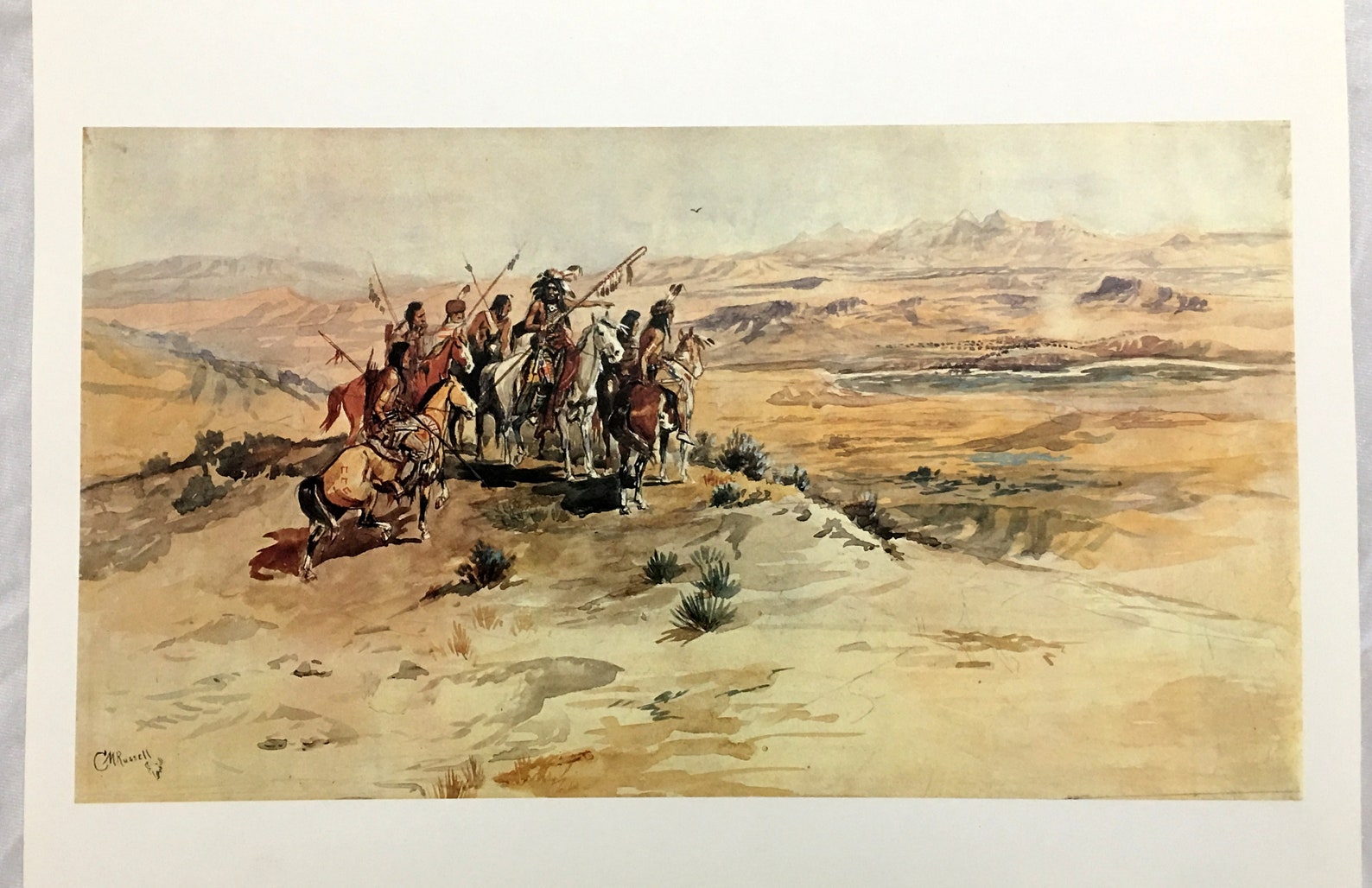 Indians Sighting Buffalo Charles M. Russell Charlie Western | Etsy