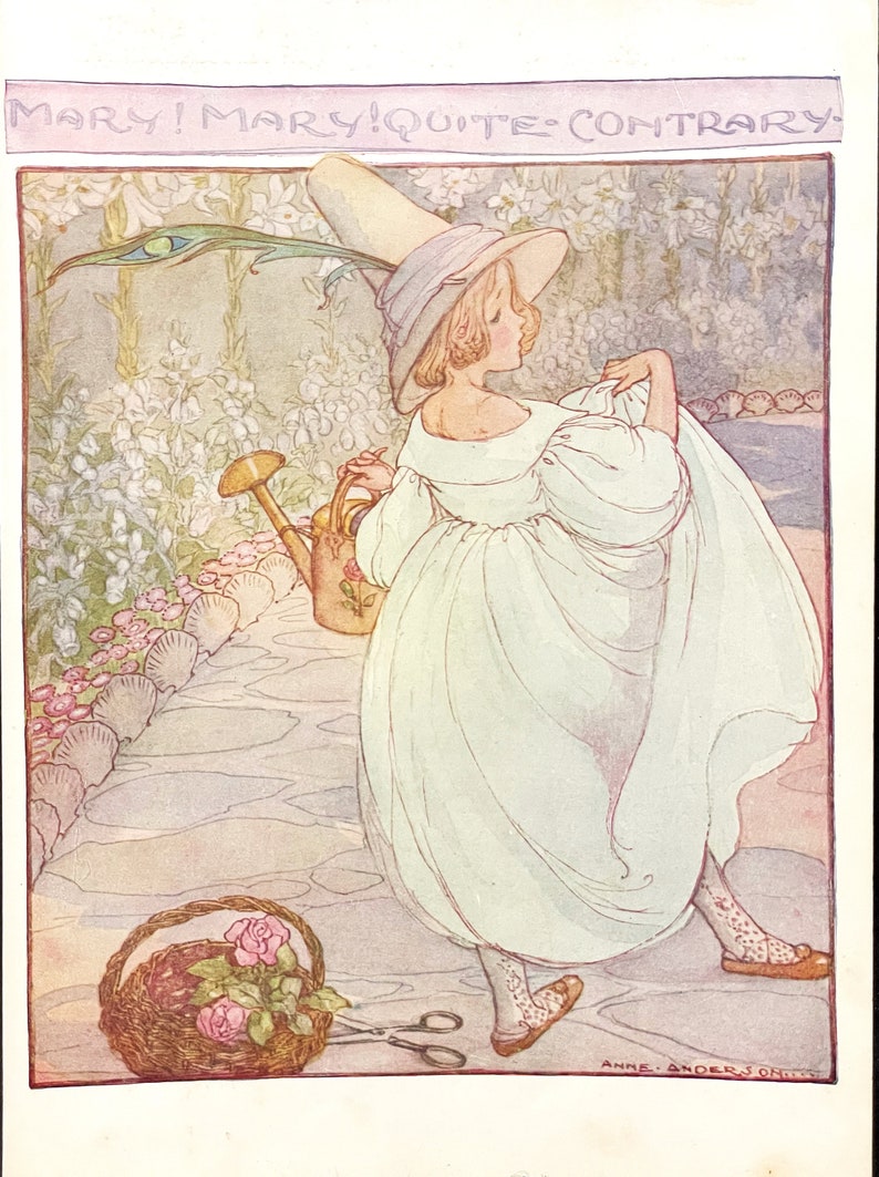 Mary Mary Quite Contrary Anne Anderson 1927 Vintage Children's ...