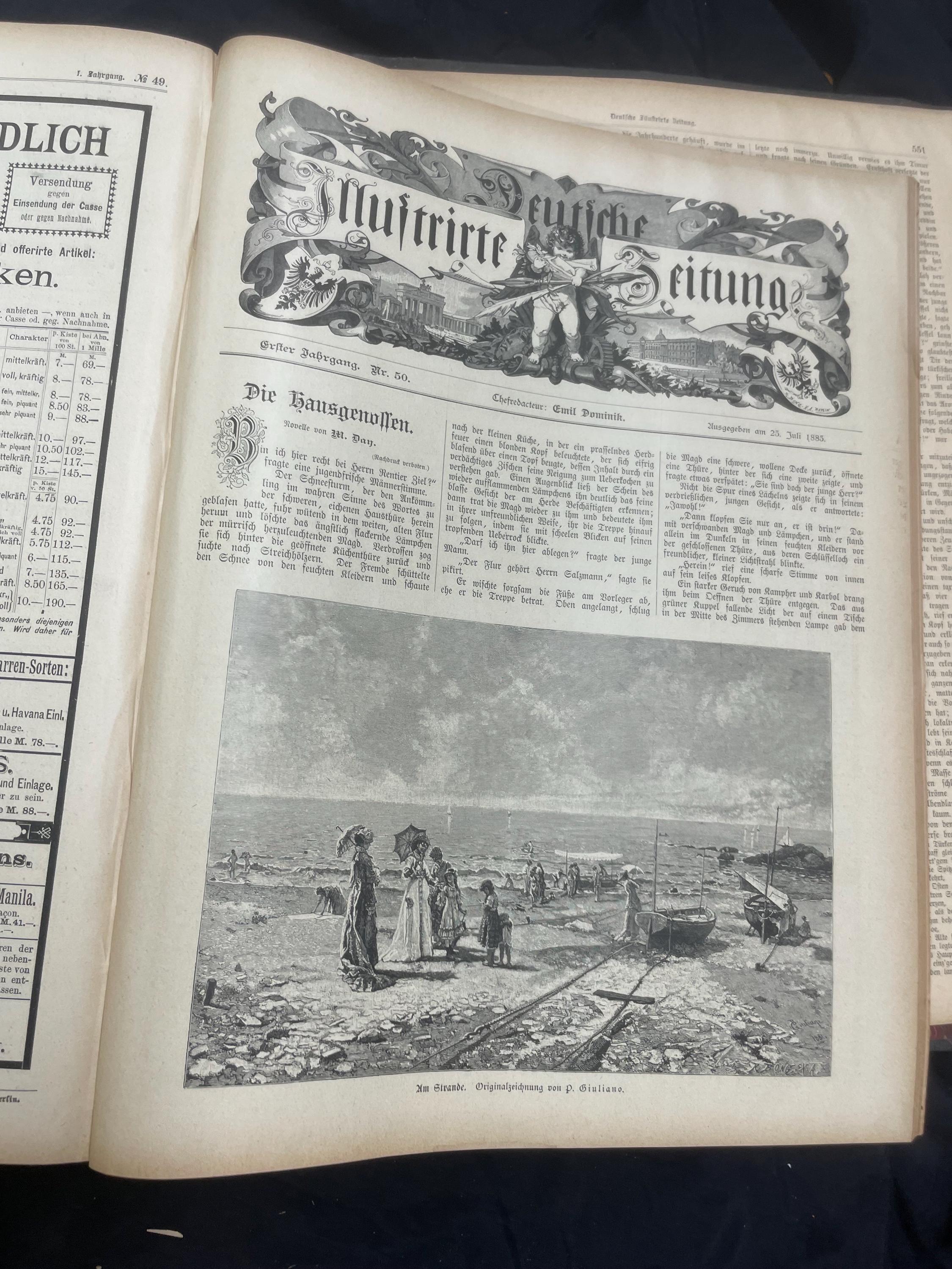 Deutsche Illustrierte Zeitung 1885 Dominik Emil Book Bound Magazine ...