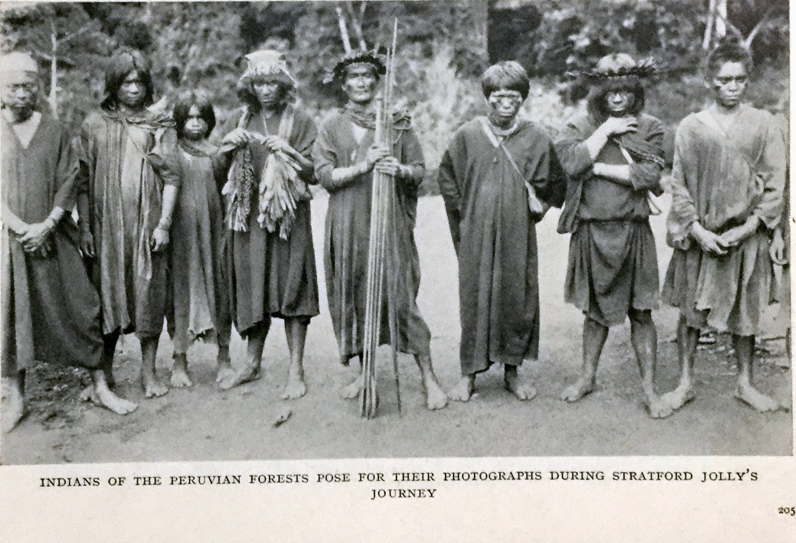 Indians of Peru Rainforest Pose Stratford Jolly Antique Lithographic ...