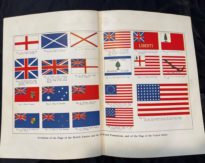 Flags of British Empire & Possessions United States 1927 Vintage - Etsy