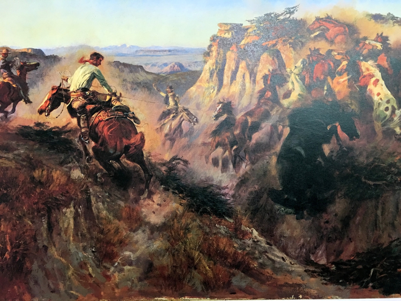 Wild Horse Hunters Charles M. Russell Western Art Cowboy Art Print ...