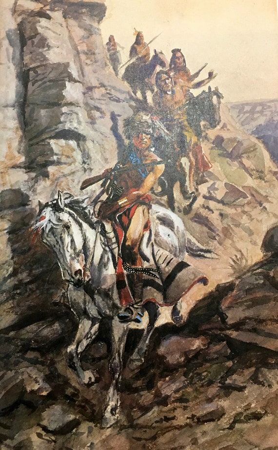 Art & Collectibles Prints Russell Western Art 1900 Charlie Native ...