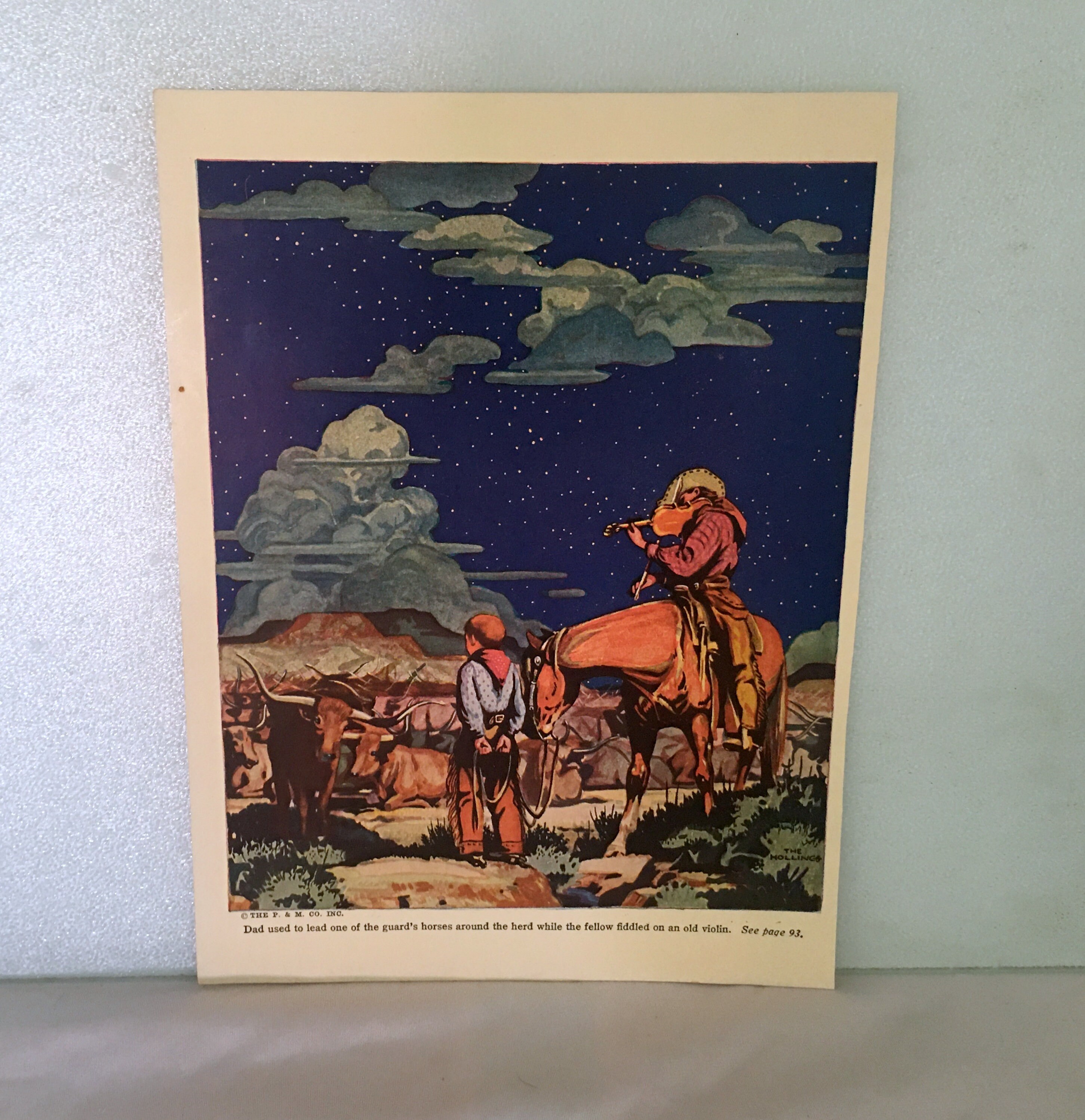H.C. Holling 1936 Children's Art Print Cowboys on | Etsy