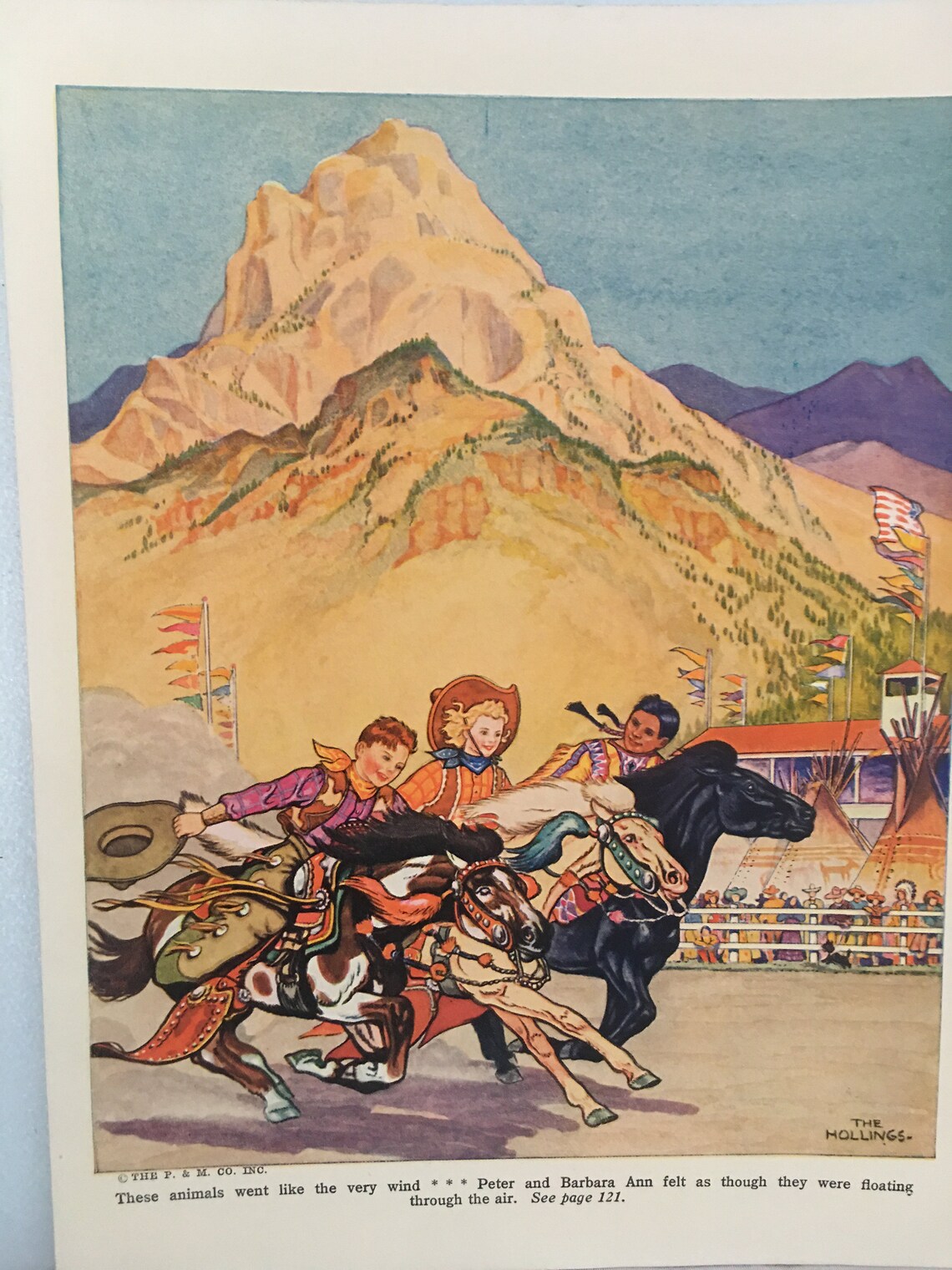 H.C. Holling 1936 Childrens Art Print Children Horse Racing | Etsy