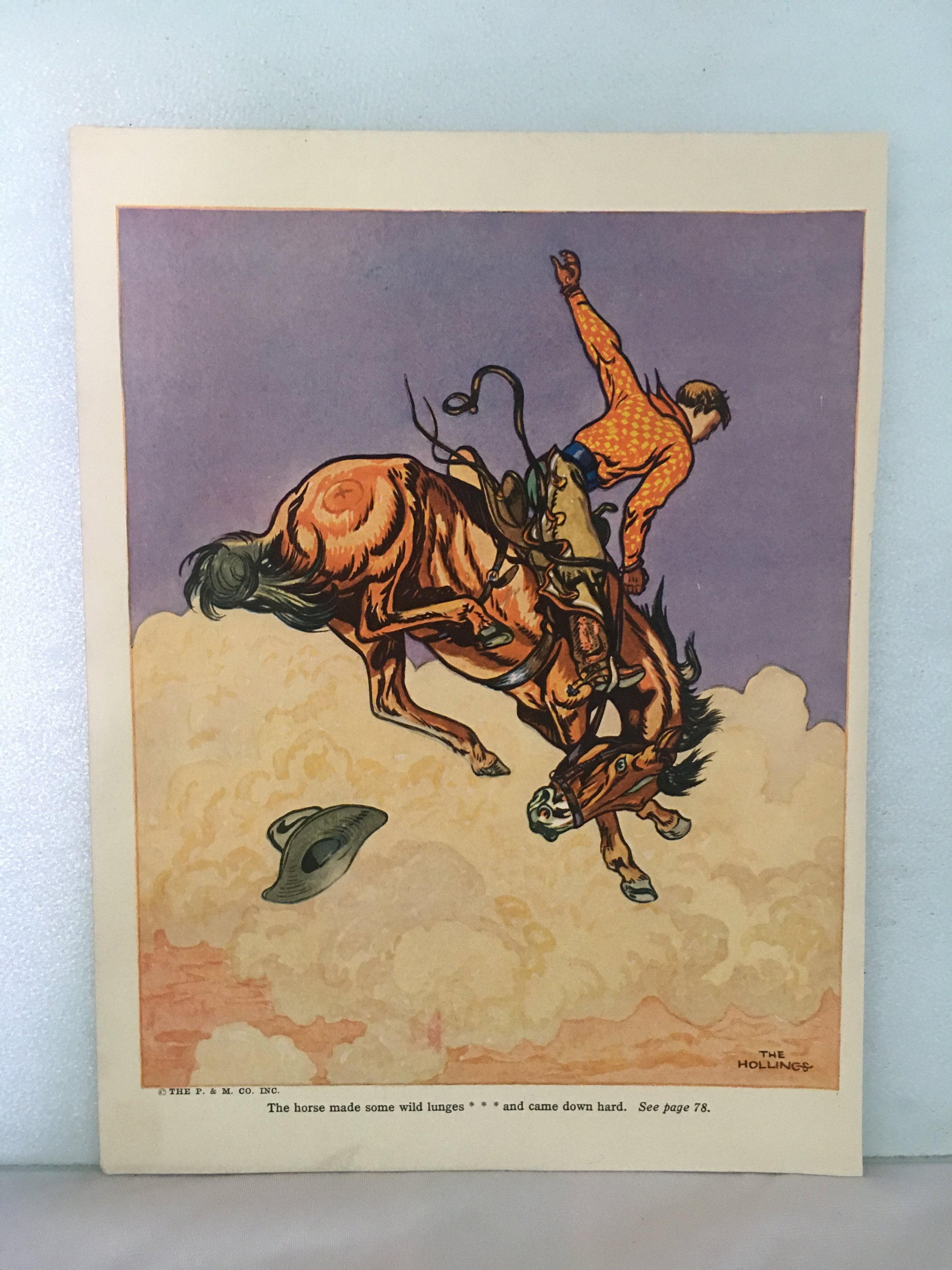 H.C. Holling 1936 Childrens Art Print Cowboy on Horseback - Etsy