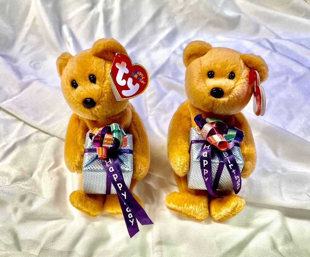 Ty Beanie Babies Bear Happy Birthday Bears 2 - Etsy