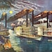 Currier & Ives Vintage Steamboat Paddlewheel Print the Champions of the ...