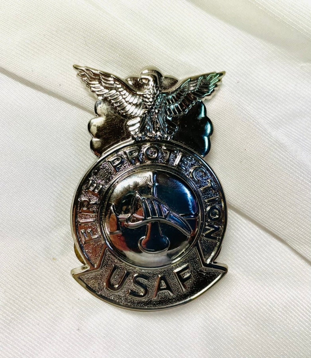 USAF Fire Protection Badges Pin Chrome - Etsy