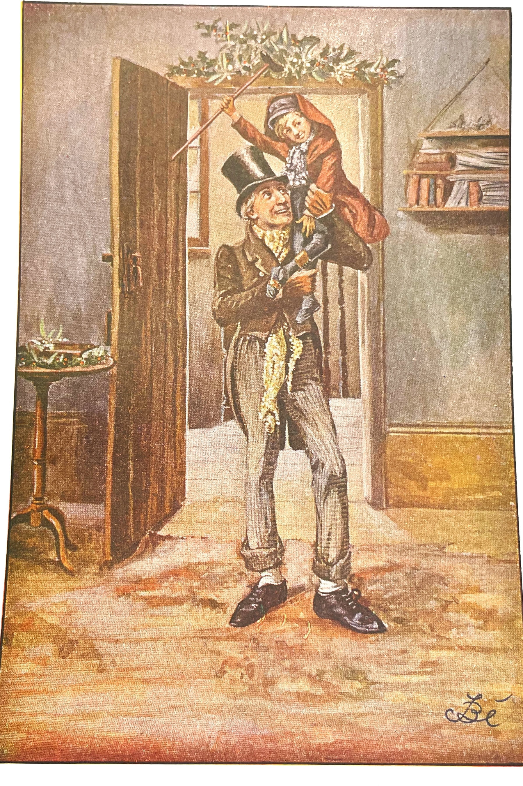 Charles Dickens Tiny Tim And Bob Cratchit Frederick Barnard 1927 Lithograph Scrooge Sold By