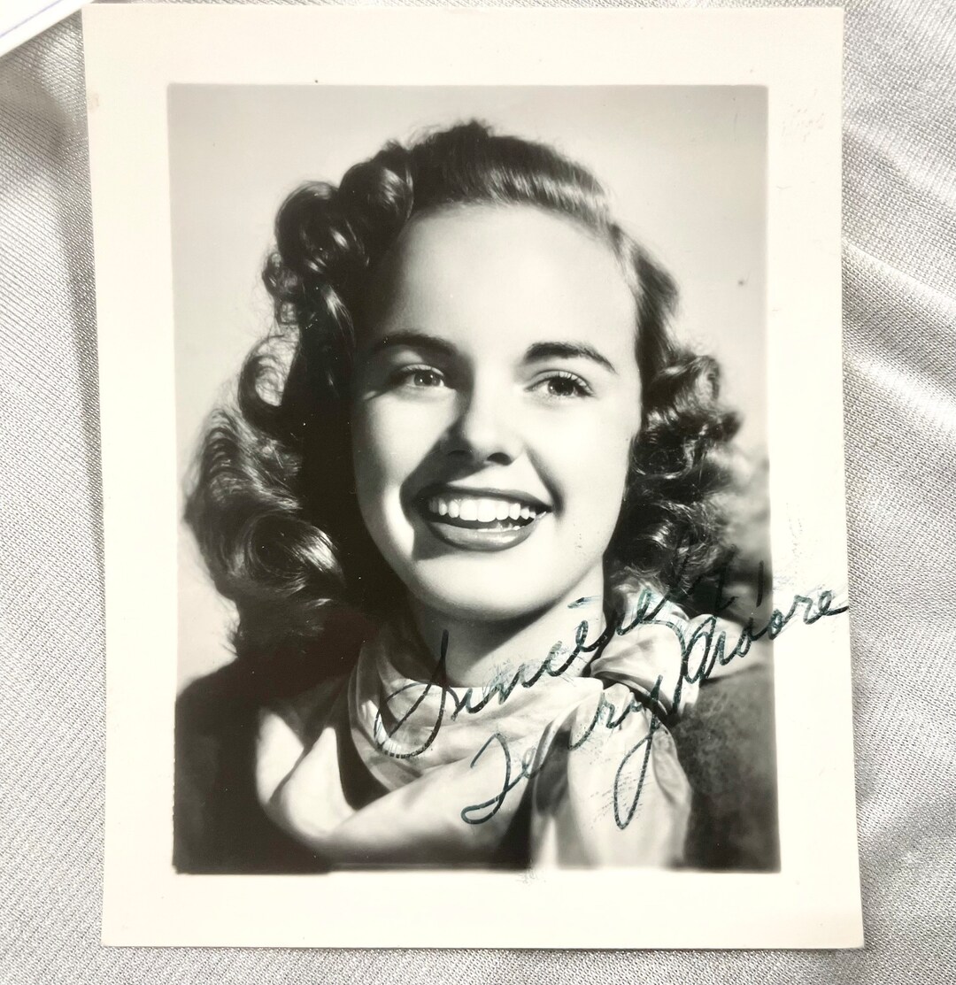 TERRY MOORE Signed Autographed Photo 1940's Movie Star Payton Place - Etsy