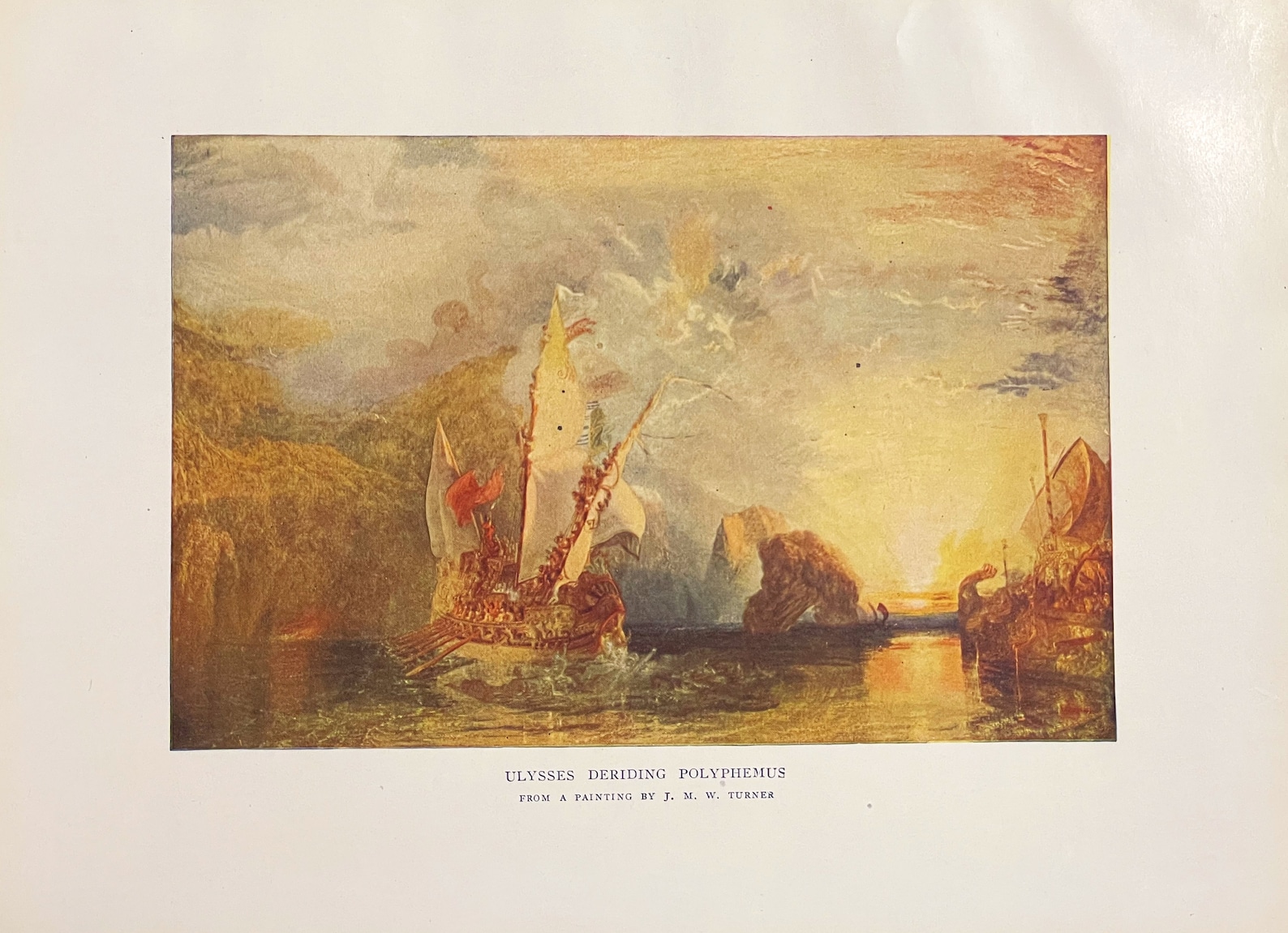 Ulysses Deriding Polyphemus by Turner 1927 Lithograph Art - Etsy