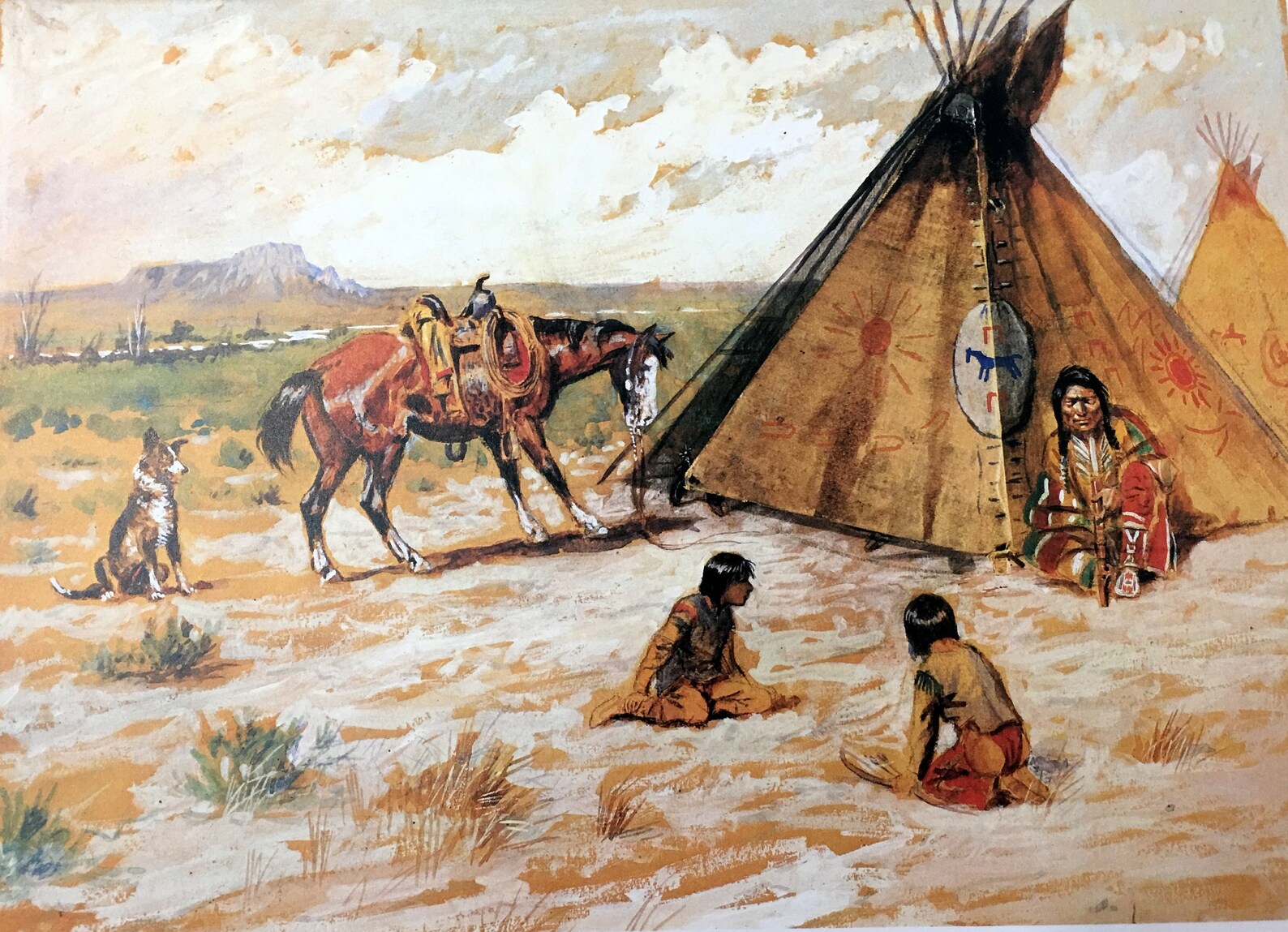 Joy of Life Charles M. Russell Native American Western Cowboy Indian ...