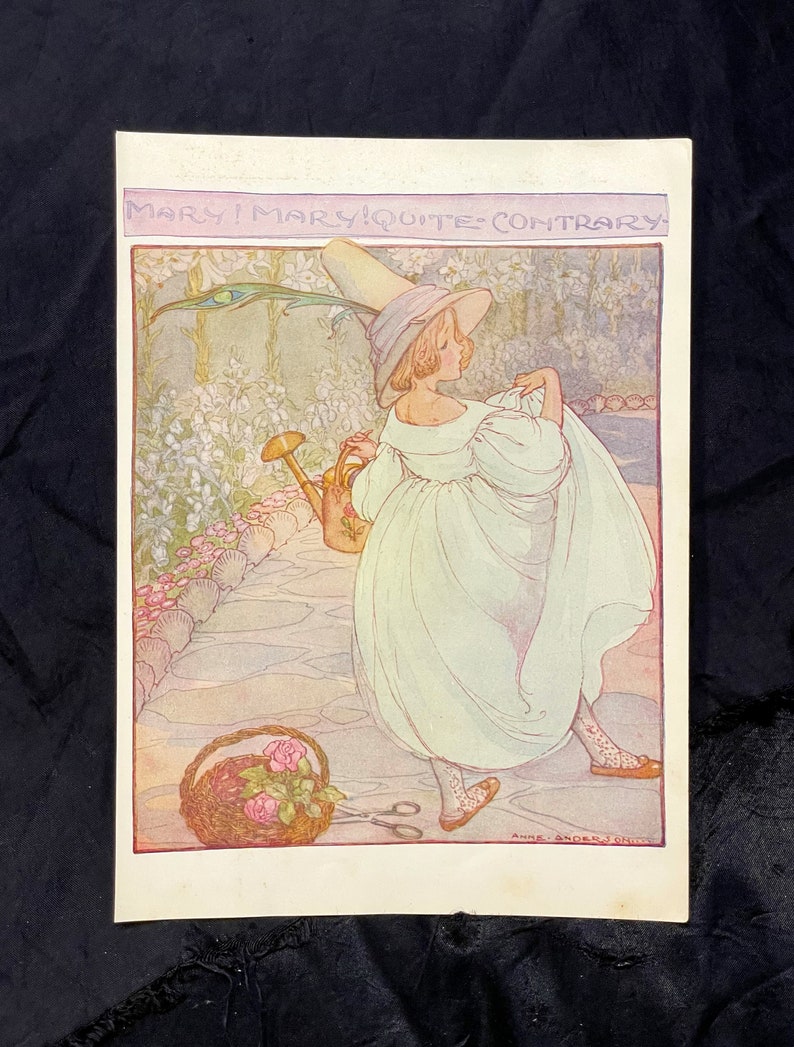Mary Mary Quite Contrary Anne Anderson 1927 Vintage Children's ...