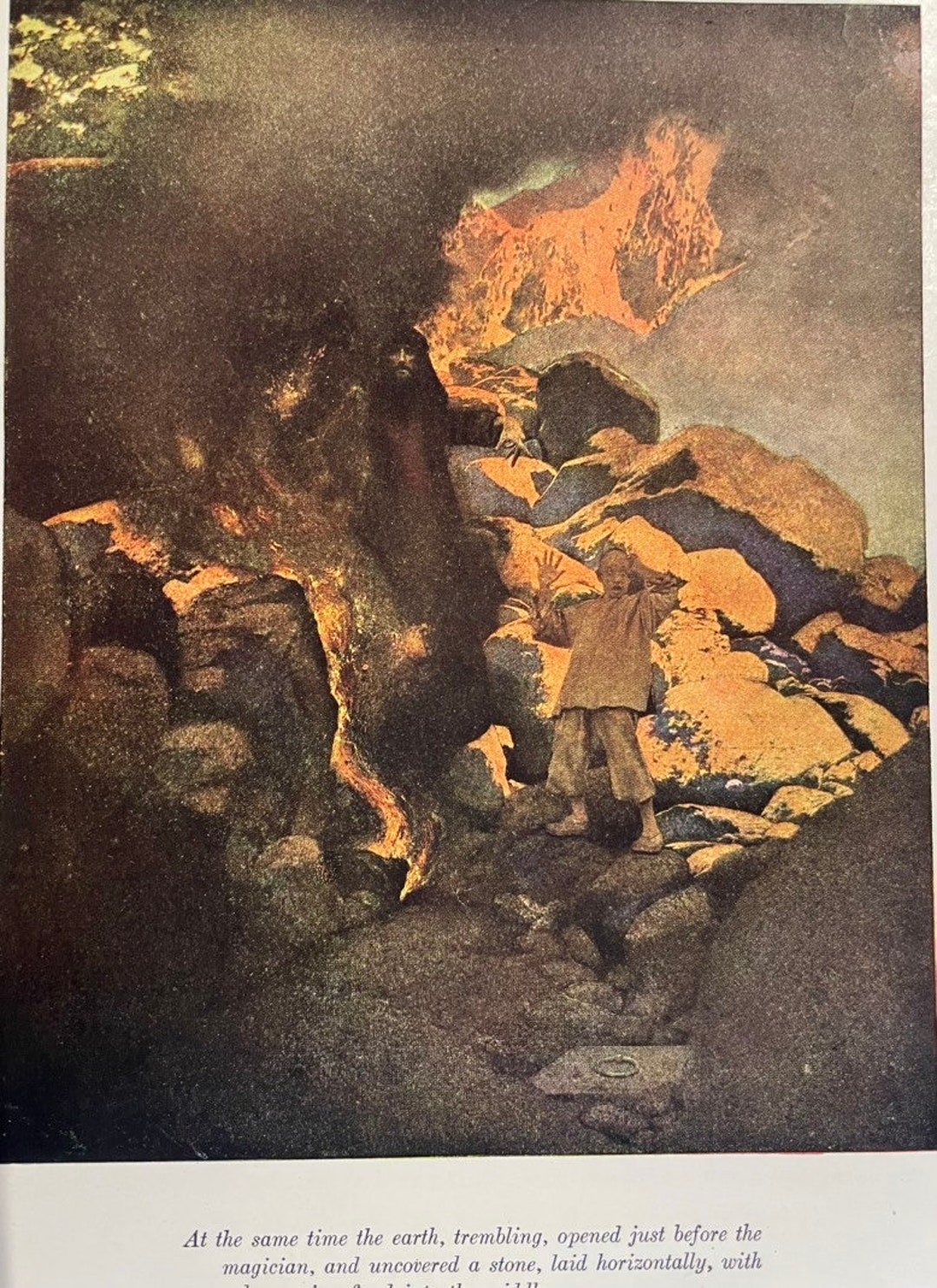 Maxfield Parrish Aladdin 1909 Antique Art Lithograph Print Illustration ...