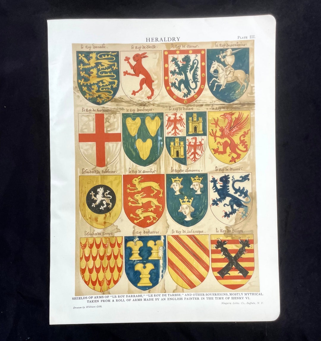 ENGLAND. Heraldry; Shields of Arms Roy Darrabe; De Tarsse Henry VI ...