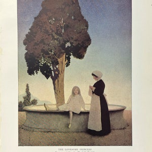 Maxfield Parrish 1927 Art Print THE LONESOME PRINCESS or I Am Sick of ...