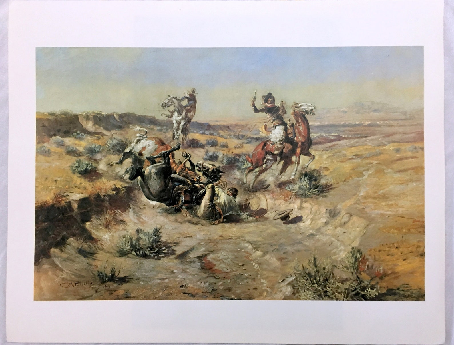 The Broken Rope by C.M. Russell Charles M. Russell Western Cowboy ...