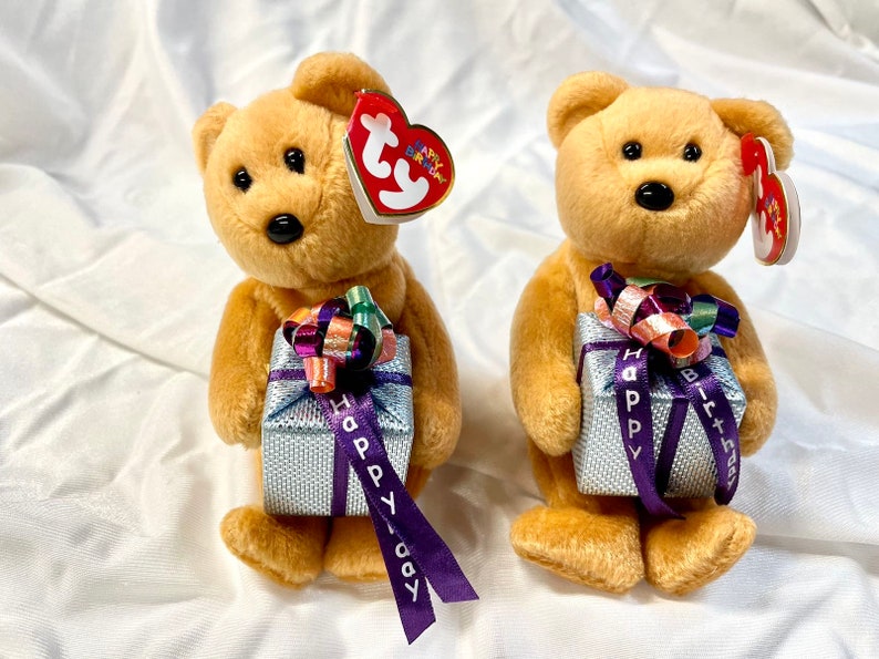 Ty Beanie Babies Bear Happy Birthday Bears 2 - Etsy