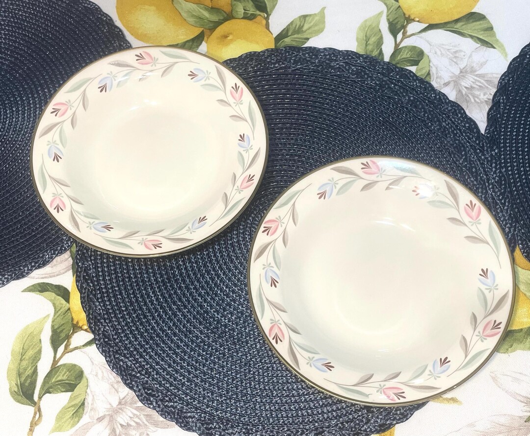 Homer Laughlin NANTUCKET Eggshell Nautilus Soup Bowls Set of 2 Mid ...